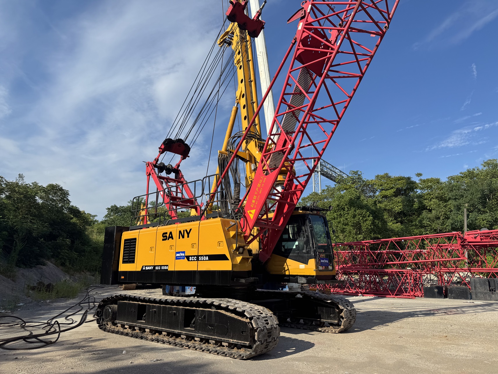 Grue sur chenilles Sany SCC550A d'occasion | 55 tonnes | Modèle 2019 ...